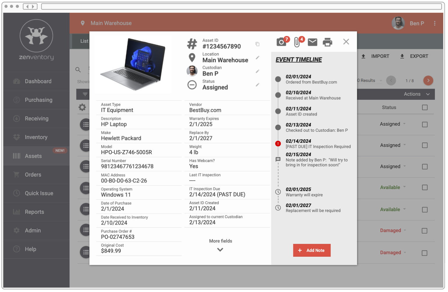Asset Tracking Software | Zenventory